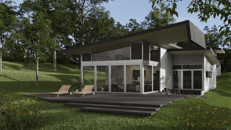 Sloping House Design - Threadgold Architecture + Construction